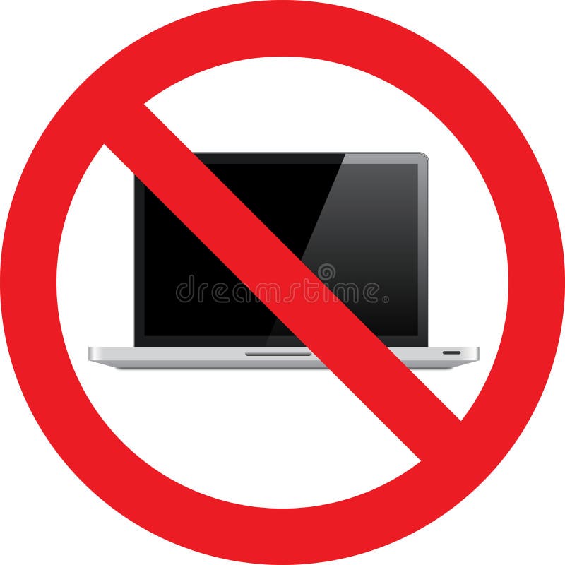 No Computers Sign