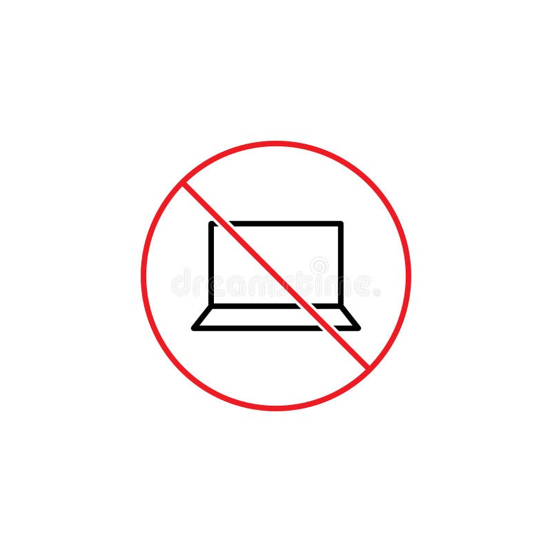 No Laptop Sign