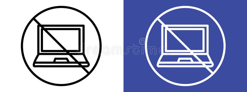No Laptop Sign Stock Illustrations – 2,044 No Laptop Sign Stock ...