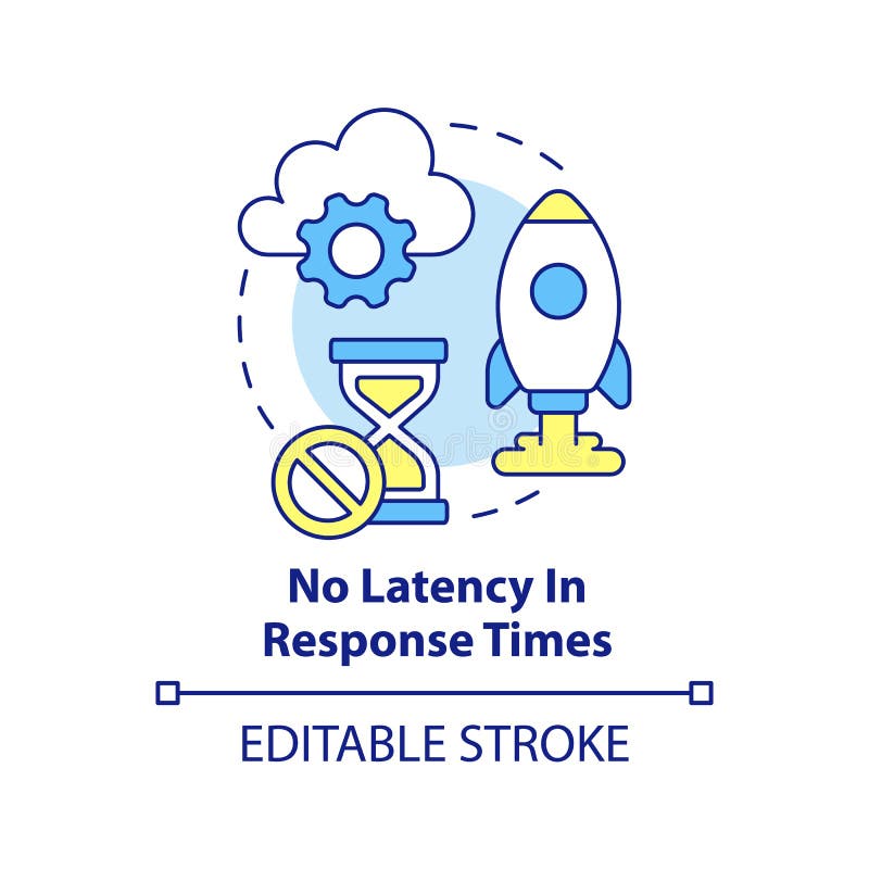 No Latency in Response Times Concept Icon Stock Vector - Illustration ...