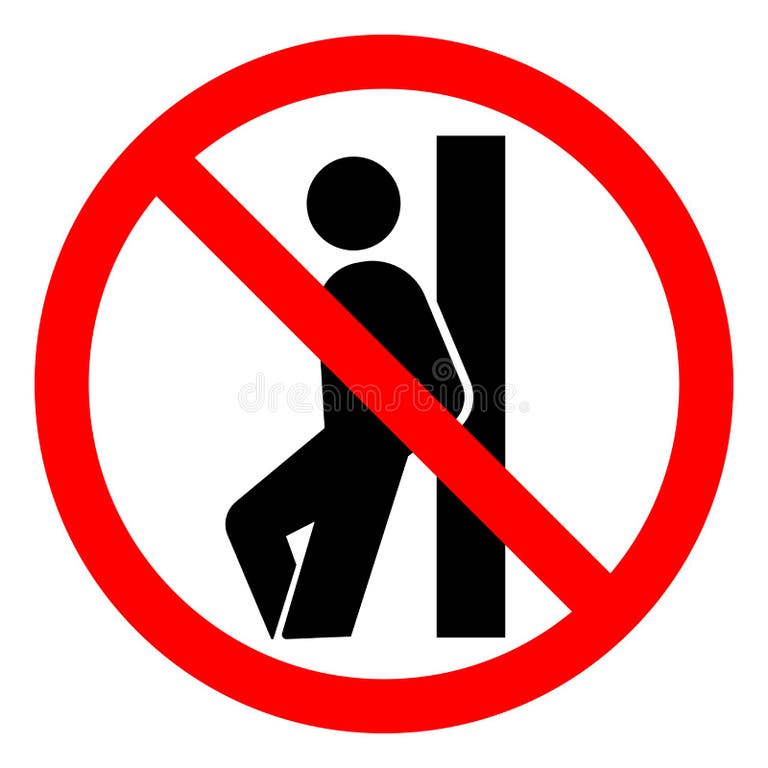 No Leaning Symbol Sign ,Vector Illustration, Isolate on White ...