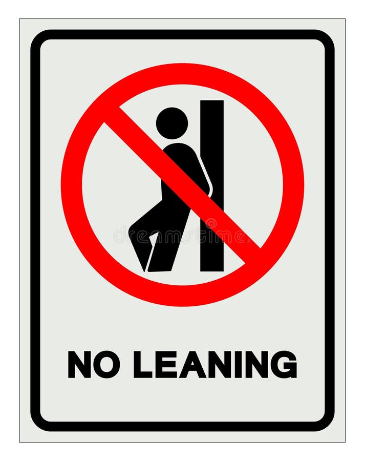 No Leaning Symbol Sign ,Vector Illustration, Isolate on White ...