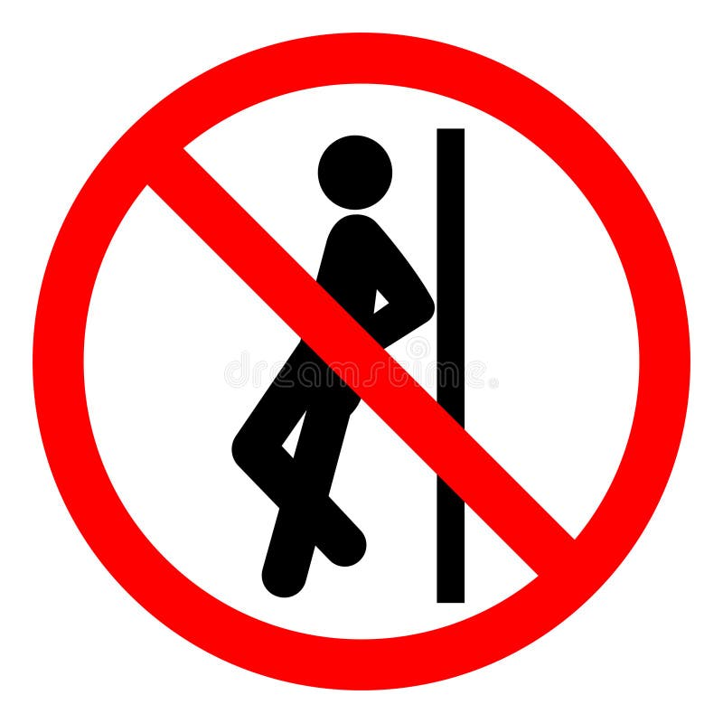 No Leaning Symbol Sign ,Vector Illustration, Isolate on White ...