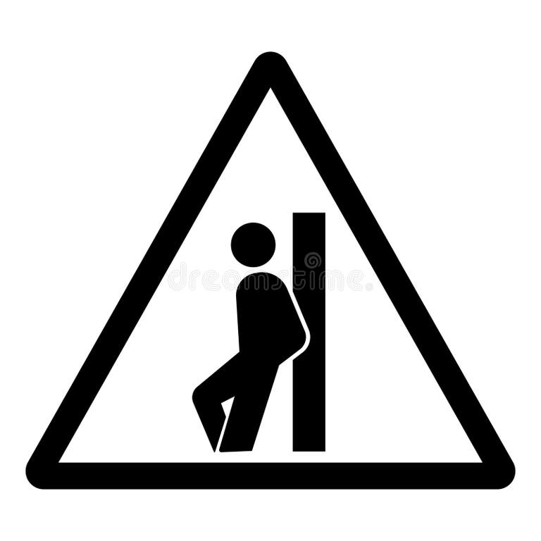 No Leaning Symbol Sign ,Vector Illustration, Isolate on White ...