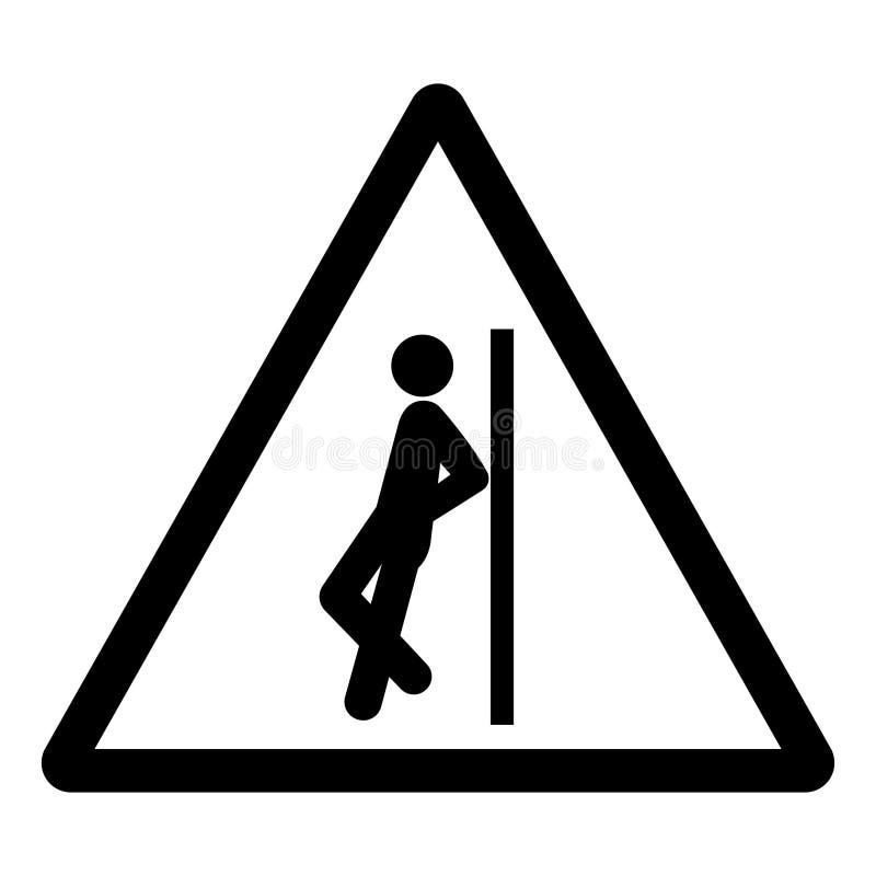 No Leaning Symbol Sign ,Vector Illustration, Isolate on White ...