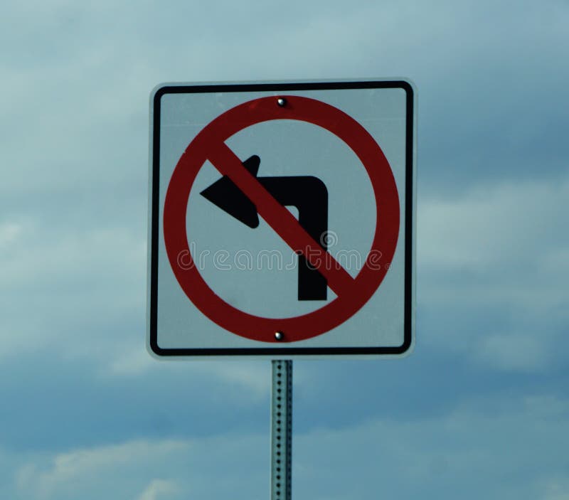 No Left Turn stock photo. Image of drive, signal, danger - 5674274