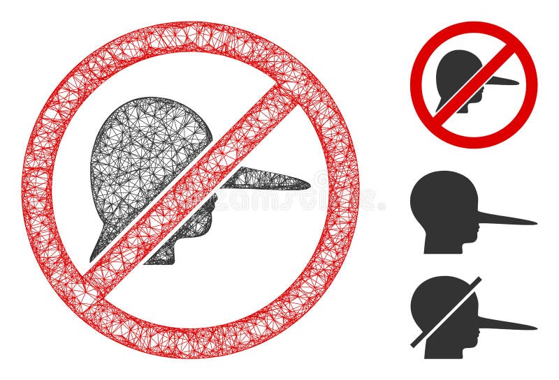 No Liar Polygonal Web Vector Mesh Illustration Stock Illustration ...