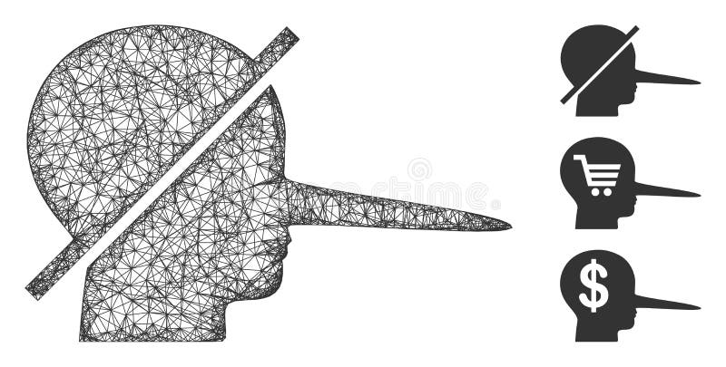No Liars Polygonal Web Vector Mesh Illustration Stock Illustration ...