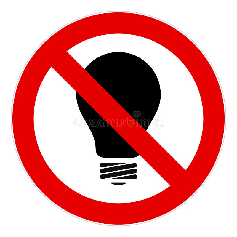 No light bulb sign stock vector. Illustration of fuel - 10619086
