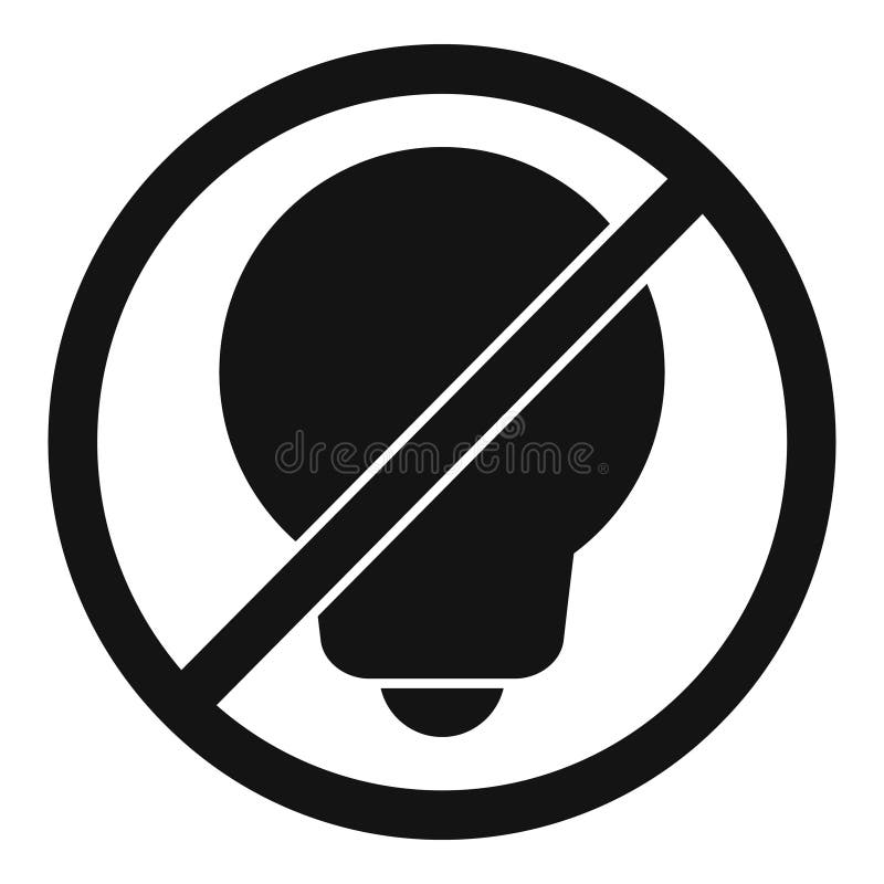 No Lightbulb Sign Depicting Forbidden Light and Brightness Stock Vector ...