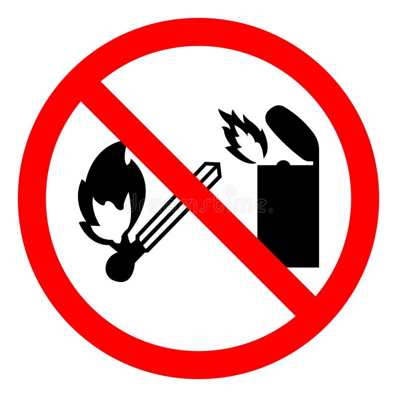 No Lighter Symbol Sign, Vector Illustration, Isolated on White ...