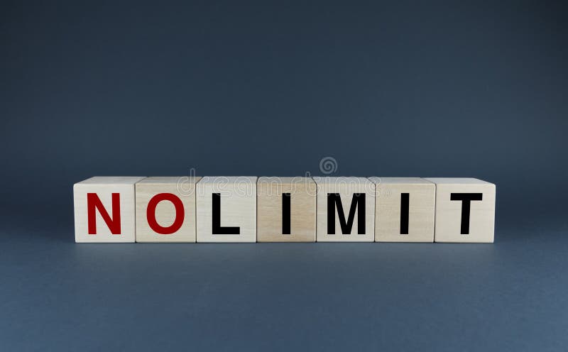 No Limit. Cubes Form the Word No Limit Stock Image - Image of ...