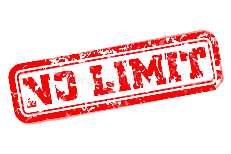 No limit rubber stamp stock vector. Illustration of design - 83716102