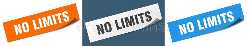 No Limits Banner. No Limits Speech Bubble Label Set. Stock Vector ...