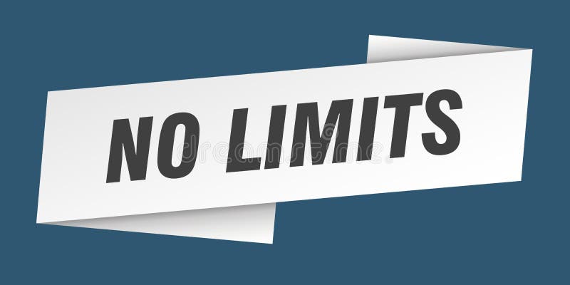 No Limits Banner Template. No Limits Ribbon Label Stock Vector ...