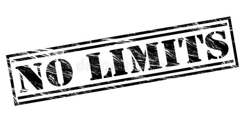 No limits black stamp stock vector. Illustration of determination ...