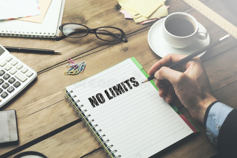 No Limits Positive Explore Free Inspire Motivation Concept Stock Image ...