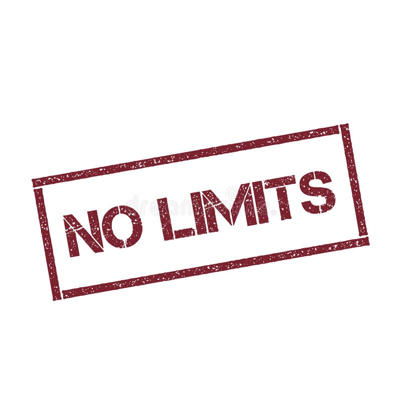 No Limits Rectangular Stamp. Stock Vector - Illustration of label ...