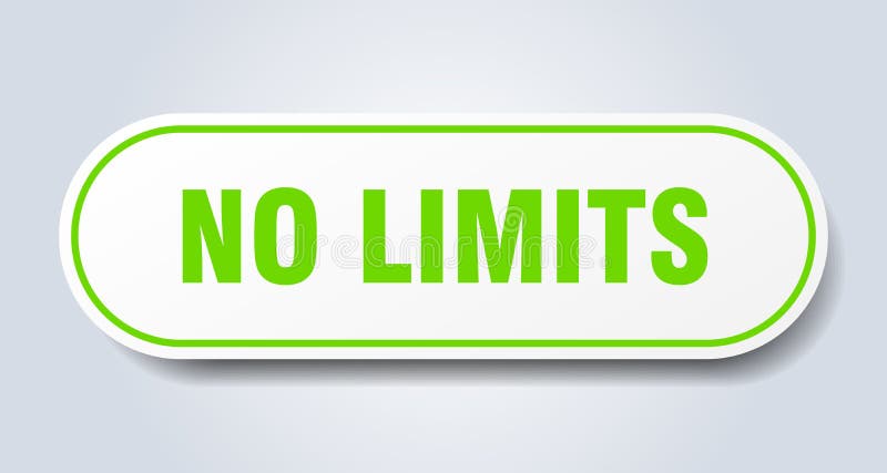 No limits sticker. stock vector. Illustration of green - 153451797