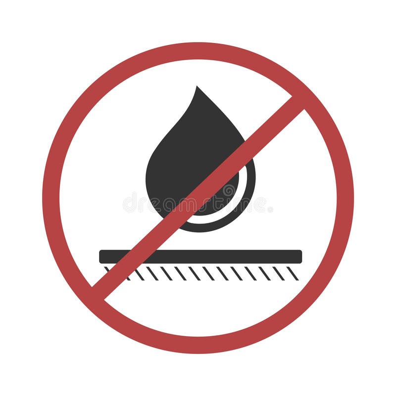 No liquid sign advise stock vector. Illustration of rain - 309081869