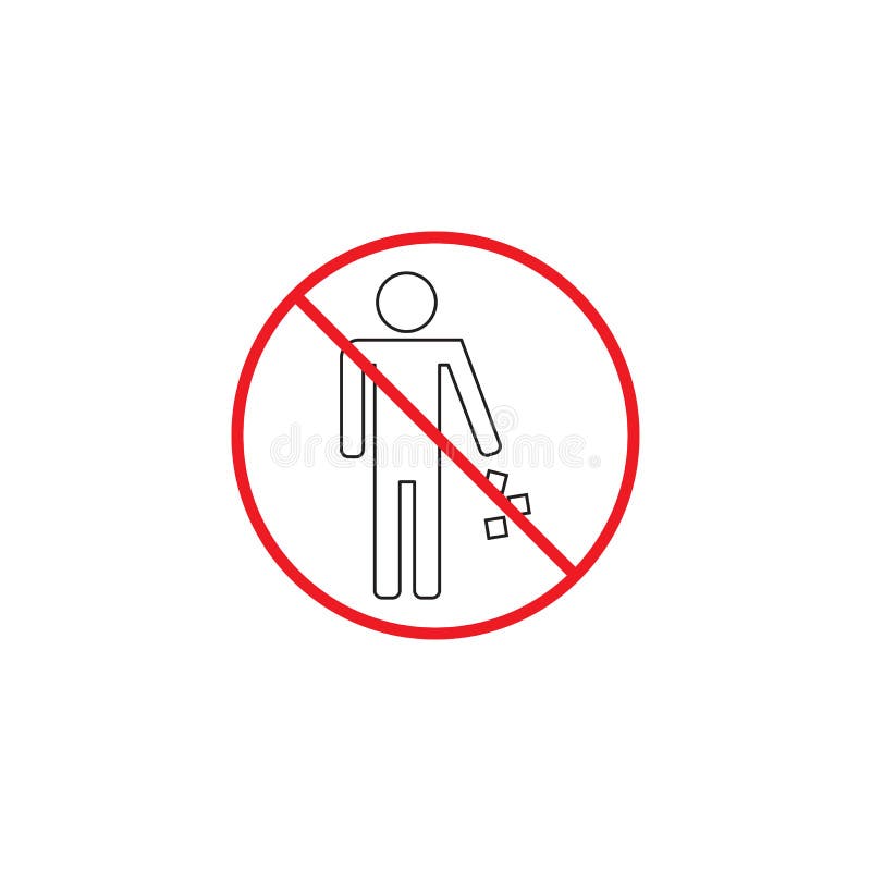 Throwing Trash Prohibited Sign Stock Illustrations – 330 Throwing Trash ...