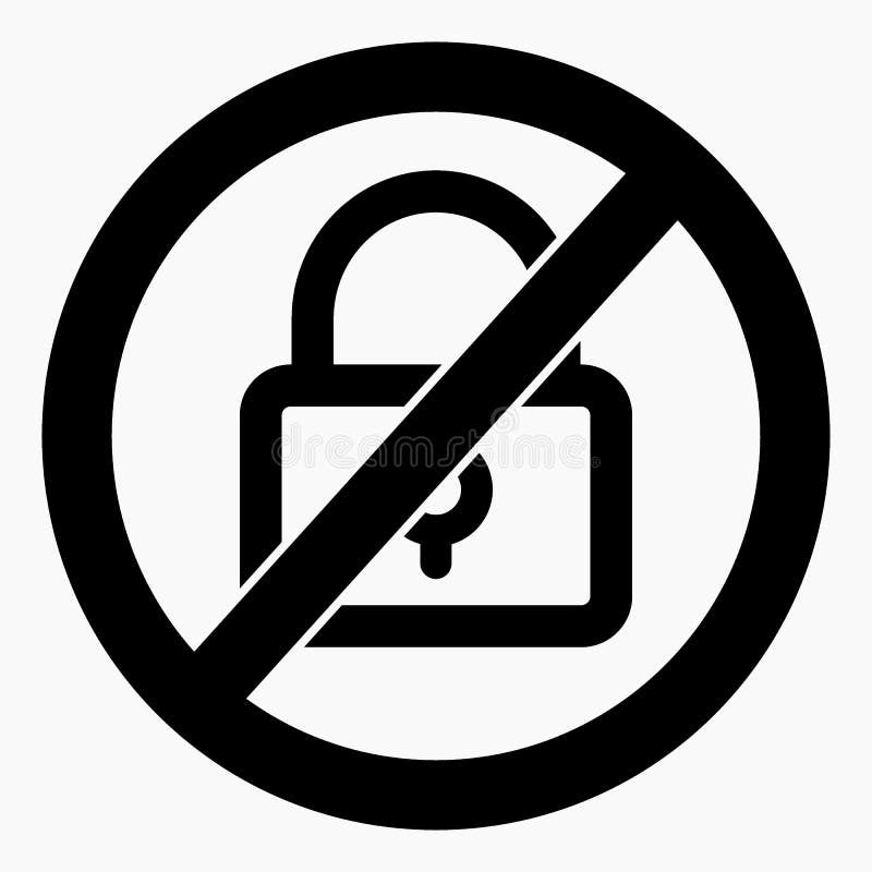 No lock stock vector. Illustration of stop, lock, unlock - 260450911