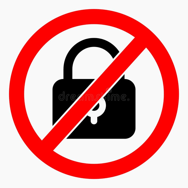 No lock stock vector. Illustration of stop, breaking - 260450920