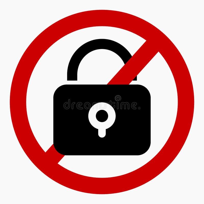 No lock stock vector. Illustration of password, warning - 260450924