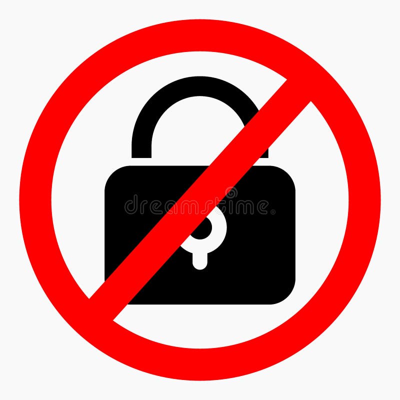No lock stock vector. Illustration of stop, breaking - 260450920