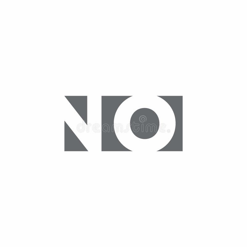 NO Logo Monogram with Negative Space Style Design Template Stock Vector ...