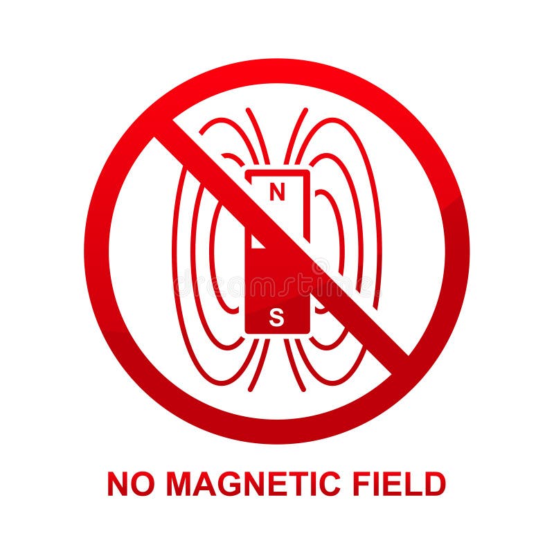No Magnetic Field Isolated on White Background Stock Vector ...