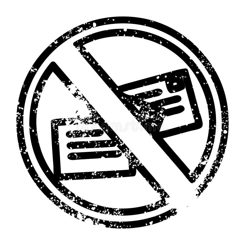 No mail sign stock illustration. Illustration of caution - 83830108