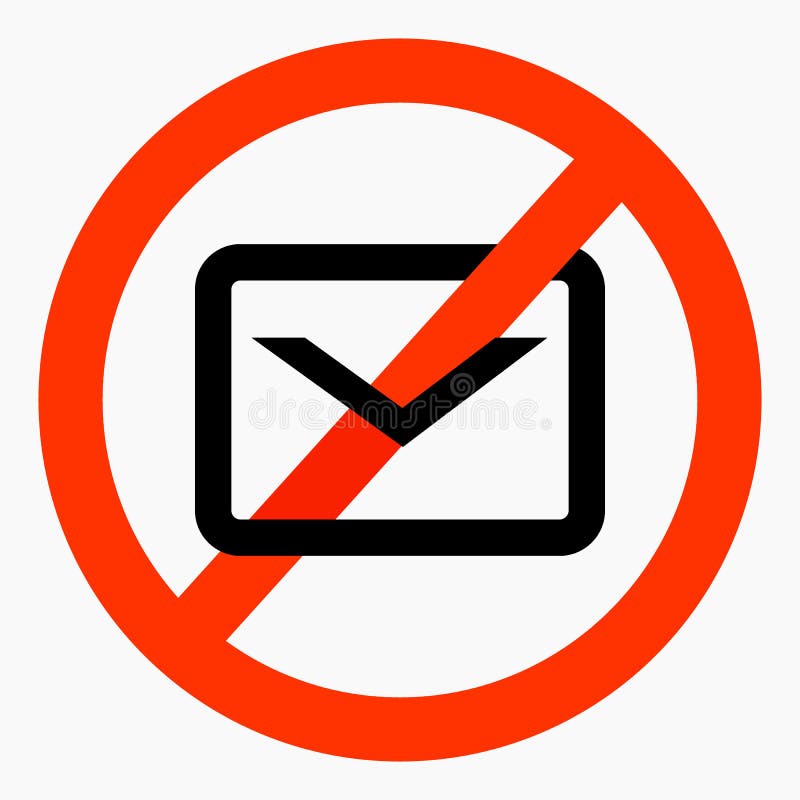 No mail icon stock vector. Illustration of mailbox, spamming - 260391199