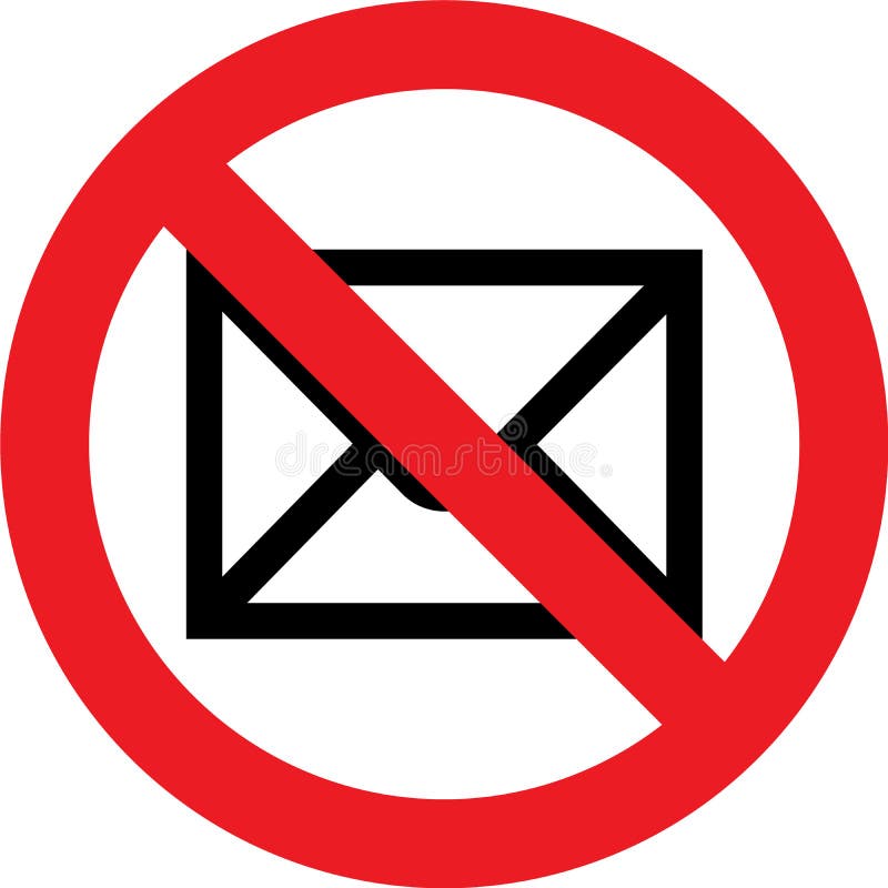 No mail sign stock illustration. Illustration of caution - 83830108