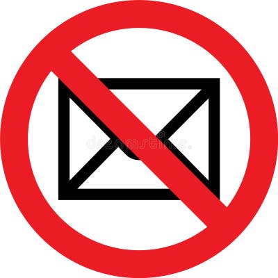No mail sign stock illustration. Illustration of caution - 83830108