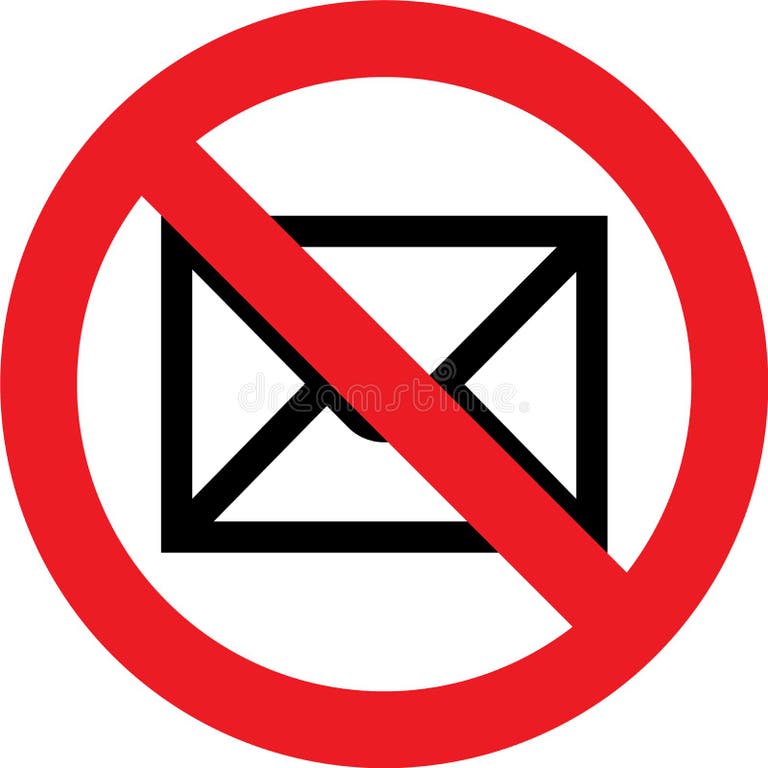 No mail sign stock illustration. Illustration of caution - 83830108