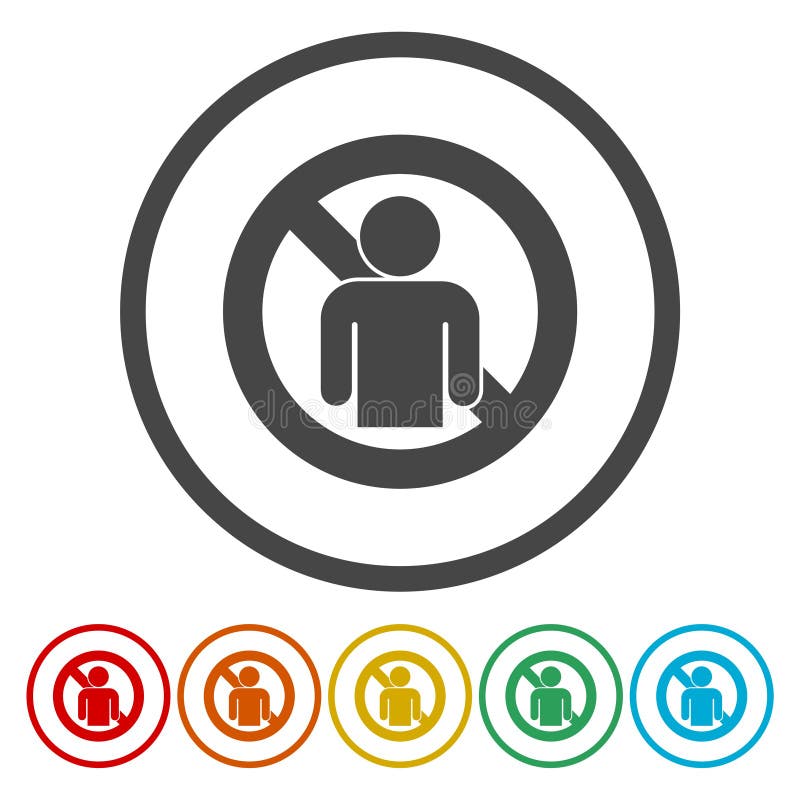 No Man Icon. No Person Icon Stock Vector - Illustration of restrict ...