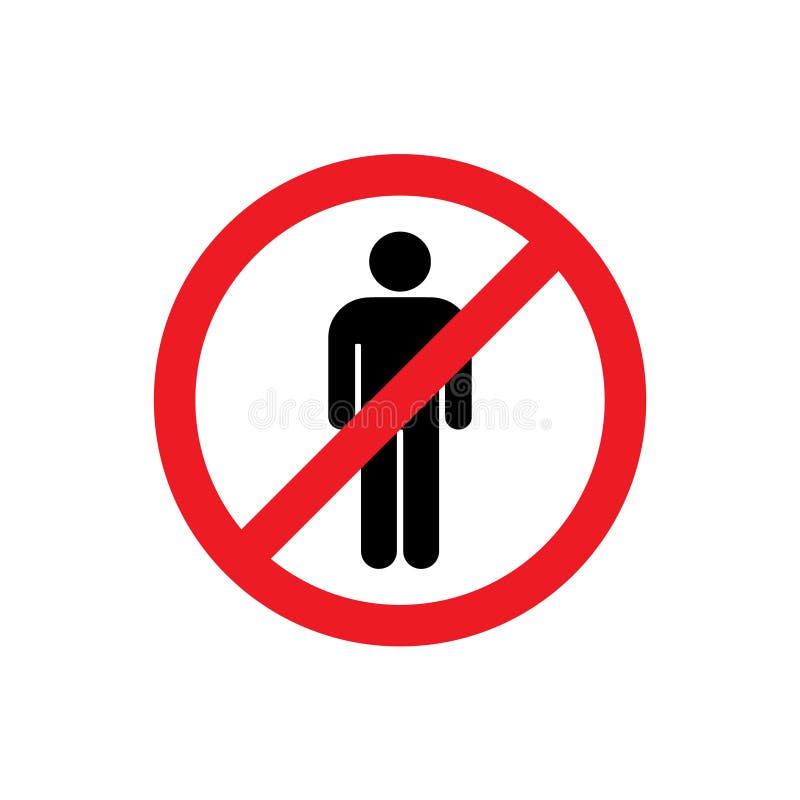 No Entry Sign Man Stock Illustrations – 373 No Entry Sign Man Stock ...