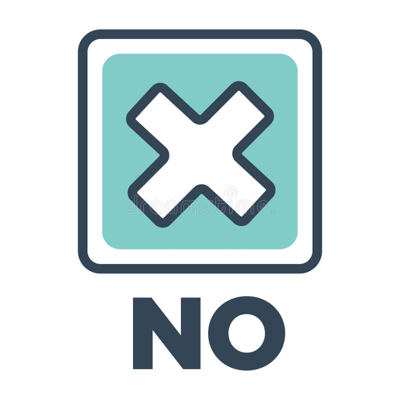 No Mark Close Up Isolated Icon of Flat Style Stock Vector ...