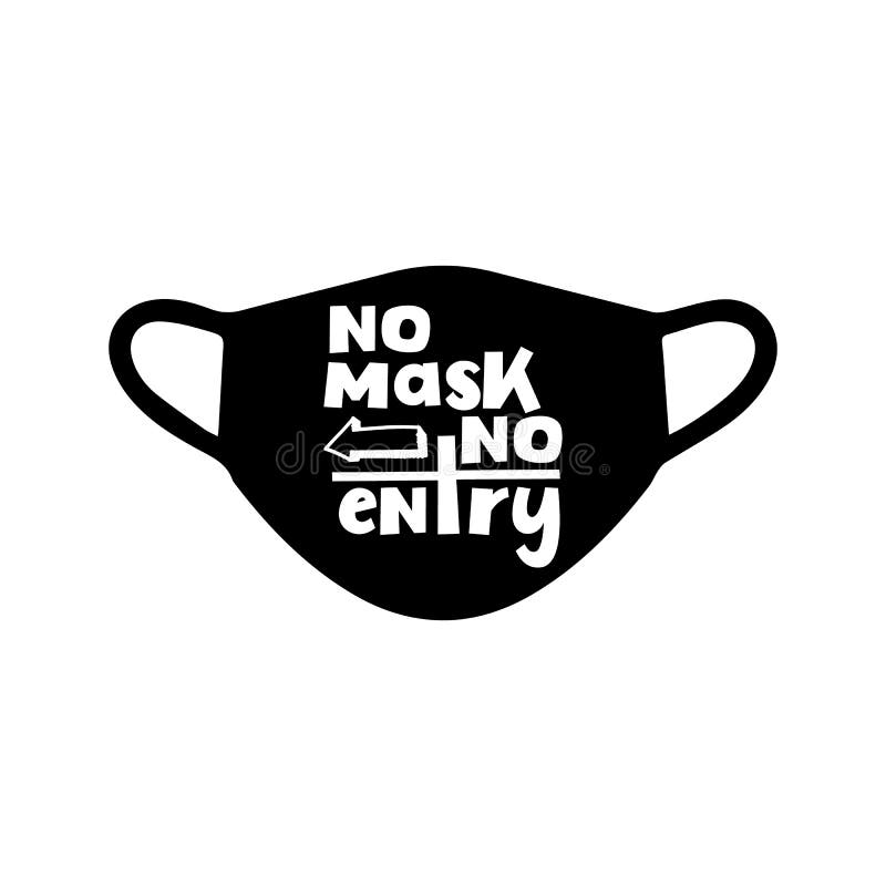 No mask no entry stock vector. Illustration of mask - 194413821