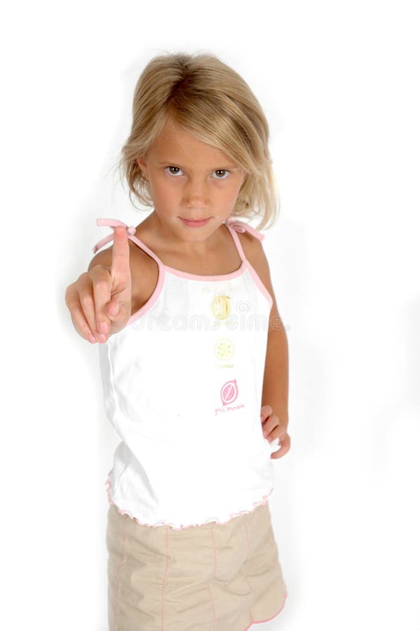 No means no stock photo. Image of blond, girl, pointing - 1030564