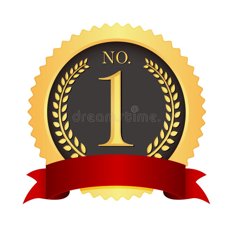No.1 Medal Icon Illustration with Text Space Stock Vector ...