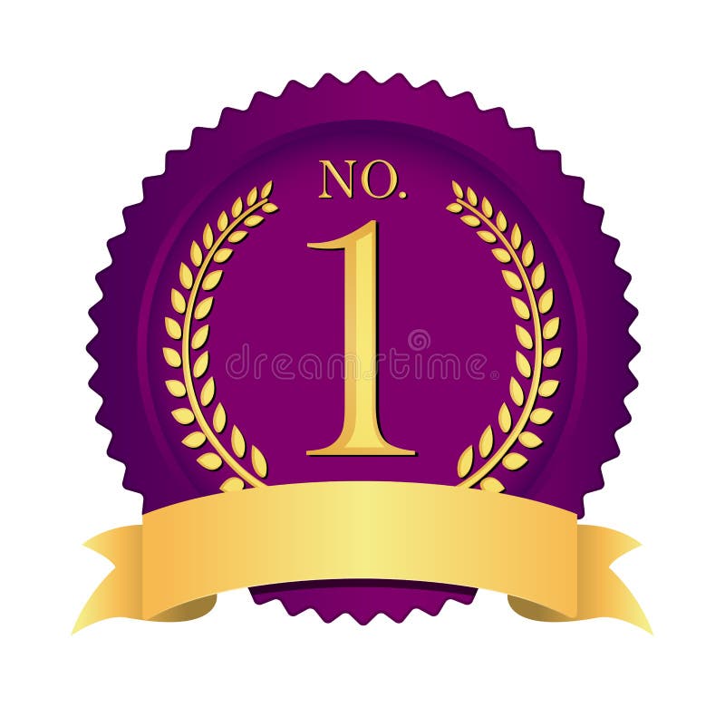 No.1 Medal Icon Illustration with Text Space Stock Vector ...