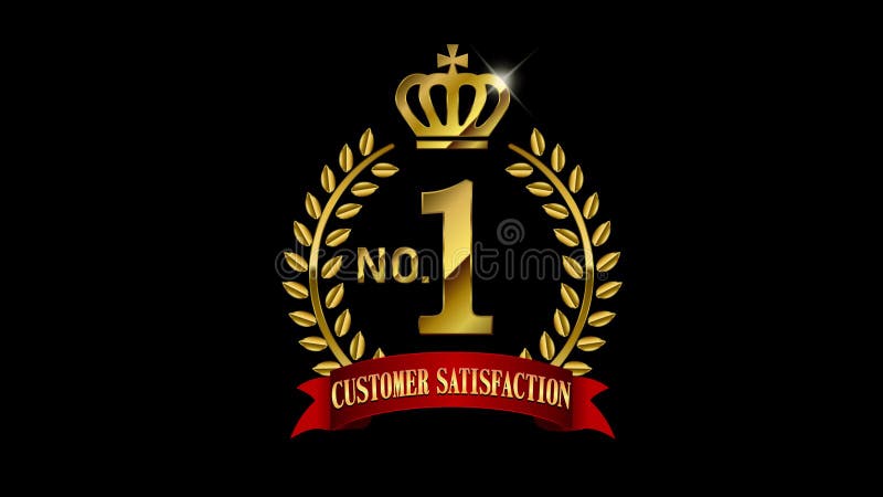 No.1 Medal Icon 4k Animation Customer Satisfaction Stock Footage ...