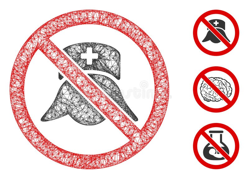 No Medical Nurses Mosaic and Distress Finish Stamp Seal with Lines ...