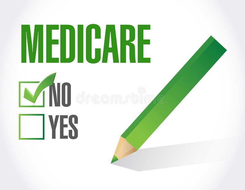 No Medicare Sign Illustration Stock Illustration - Illustration of ...