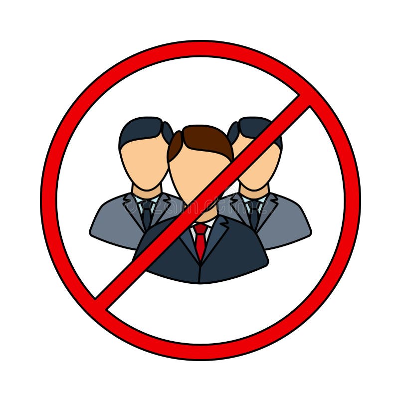 No Meeting Icon stock vector. Illustration of meeting - 240957905