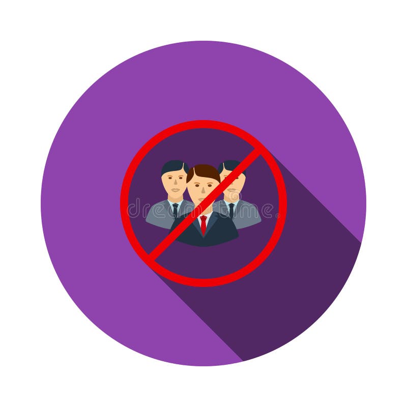 No Meeting Icon stock vector. Illustration of meeting - 240957905