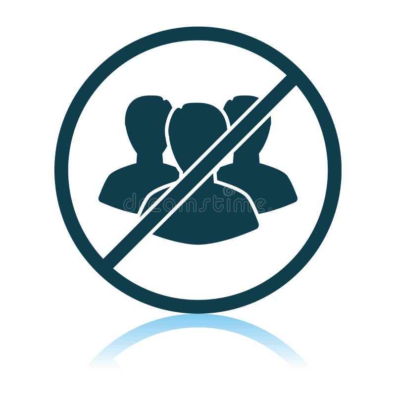 No Meeting Icon stock vector. Illustration of infection - 210531860