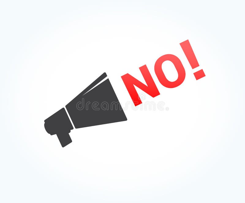 No Megaphone Icon stock vector. Illustration of tick - 198592136